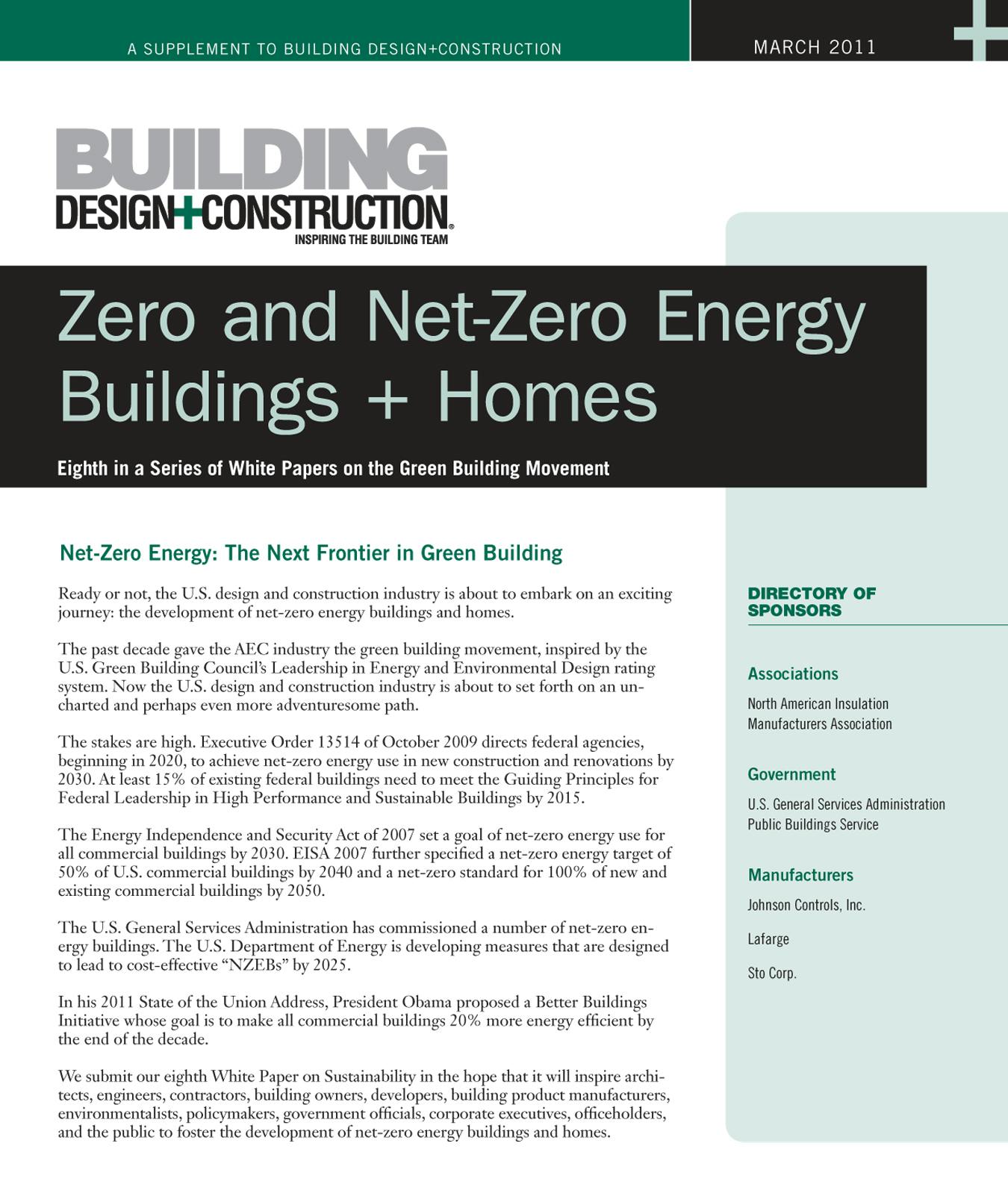 Zero and Net-Zero Energy Buildings + Homes | Building Design+Construction