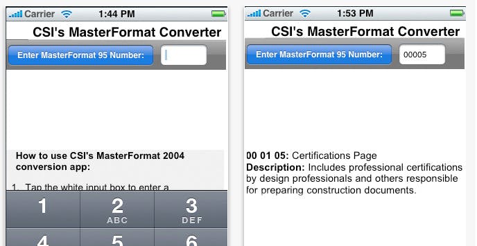 CSI MasterFormat 2004 Converter | Building Design + Construction