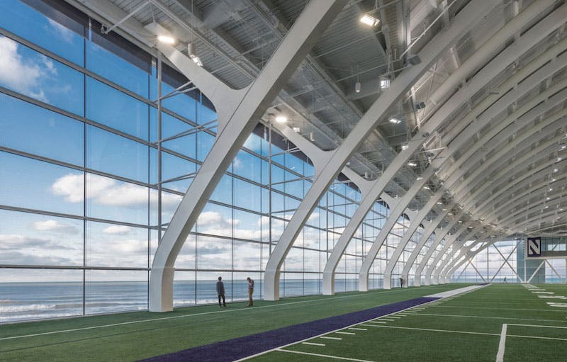 Northwestern’s new multi-sport training facility offers expansive views ...
