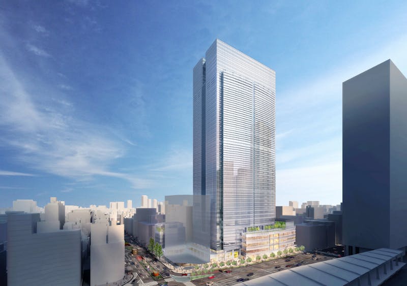 Mixed-use skyscraper rises in the heart of metropolitan Tokyo ...