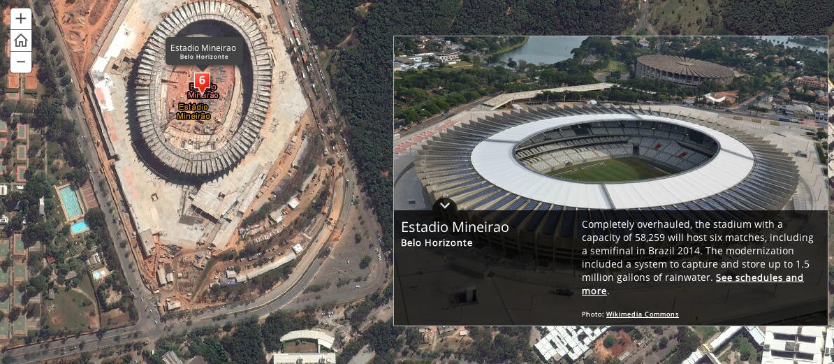 Esri’s interactive guide to 2014 World Cup Stadiums | Building Design ...
